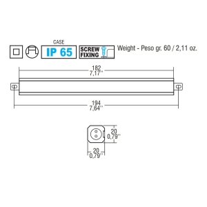 TCI Driver LED SLIM/U 13W 24V IP65 | Diffusione Luce