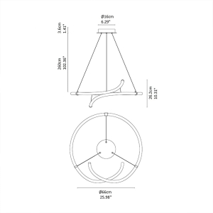 Vivida Light Line 66 chandelier led | Diffusione Luce