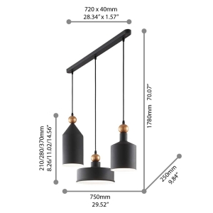 Ideal Lux Triade sp3 suspension lamp | Diffusione Luce