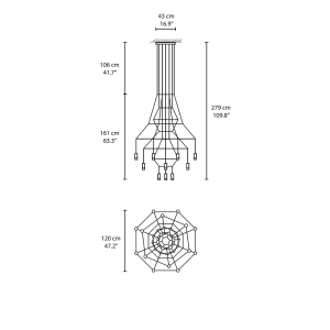Vibia Wireflow Chandelier