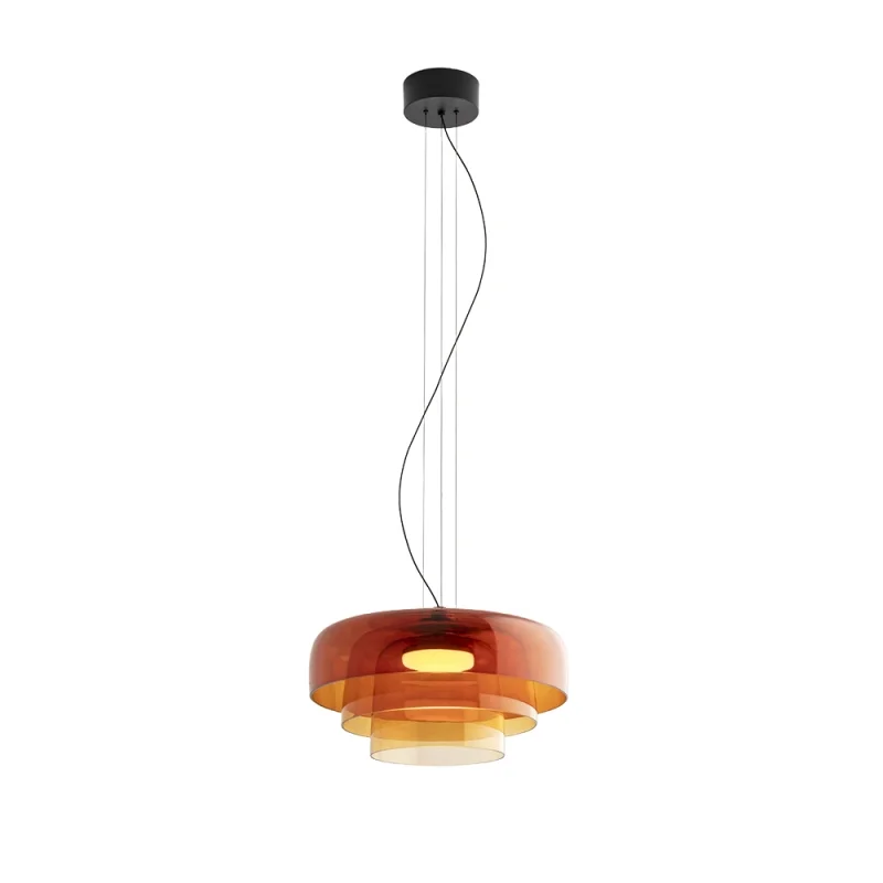 Ledsc4 Levels sp3 led suspension lamp in blown glass | Diffusione Luce