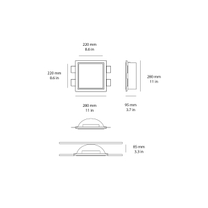 Novantadieci 9010 Microcosmi led recessed lamp | Diffusione Luce