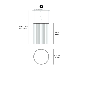 Vibia Array D83 cylindrical suspension lamp | Diffusione Luce