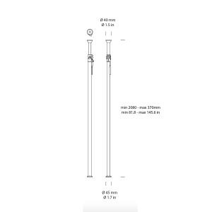 Leucos Autopole extendable ground ceiling rod for JJ Big Grip ...