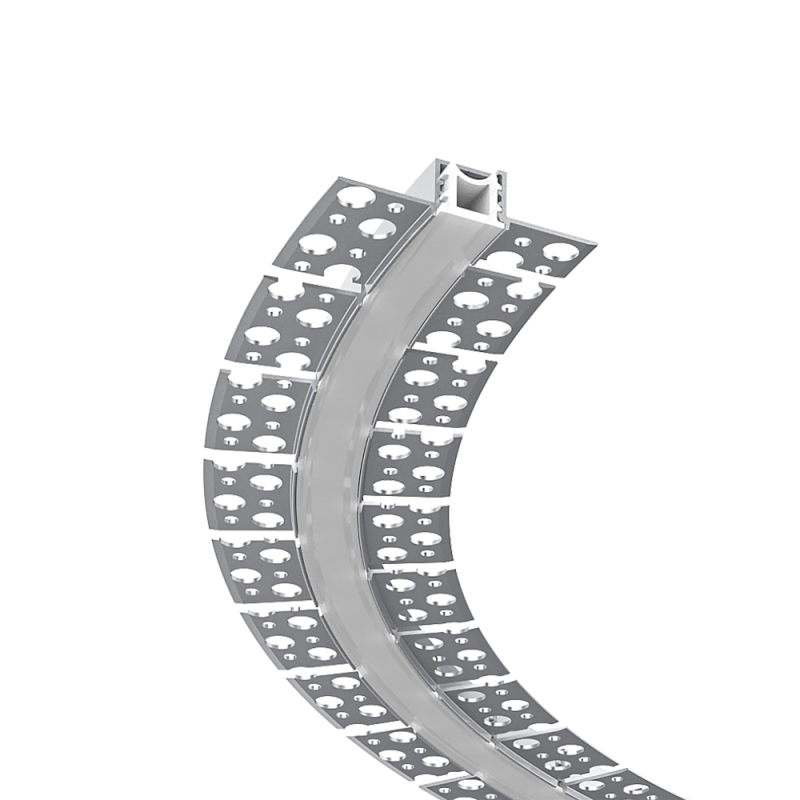 Lampo Folding curved Profile Kit 2M Aluminum Cut Of Light