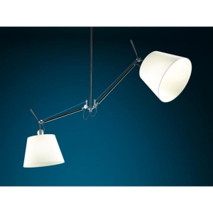 Artemide Tolomeo Basculante D360 Suspension Two Arms Satin