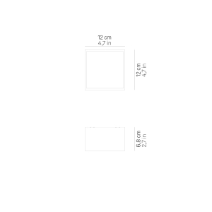 Zafferano Mine Square led wall and ceiling lamp | Diffusione Luce