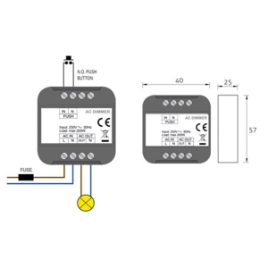 Daylight AC Dimmer for LED Phase Cut System with push DALI button ...